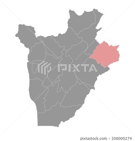 Cankuzo province map, administrative division... - Stock Illustration ...