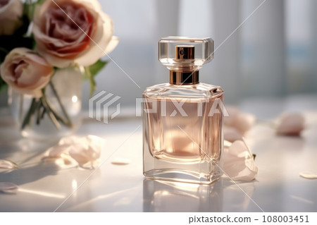 Realistic image of Blank Perfume Glass Bottle... - Stock Illustration ...