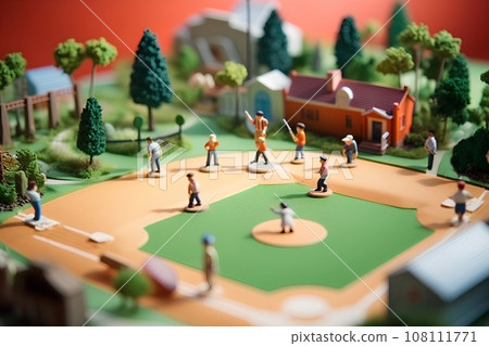 Baseball (3D) diorama - Stock Illustration [108111771] - PIXTA