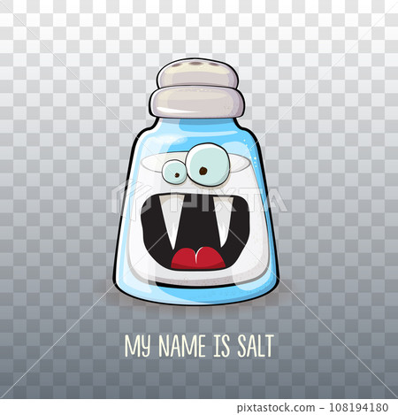 Cute cartoon salt shaker with smiling faces... - Stock Illustration ...