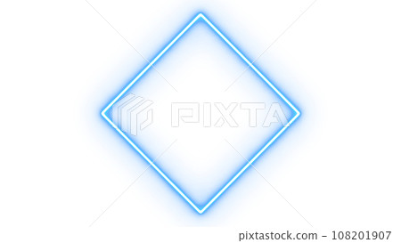 Diamond-shaped neon frame transparent material - Stock Illustration ...