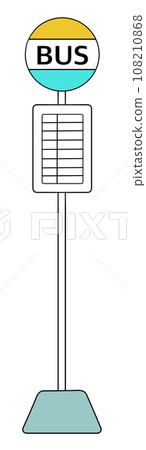 Bus stop with pop colors - Stock Illustration [108210868] - PIXTA