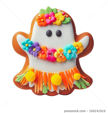 cute Halloween ghost gingerbread. - Stock Illustration [108242928] - PIXTA