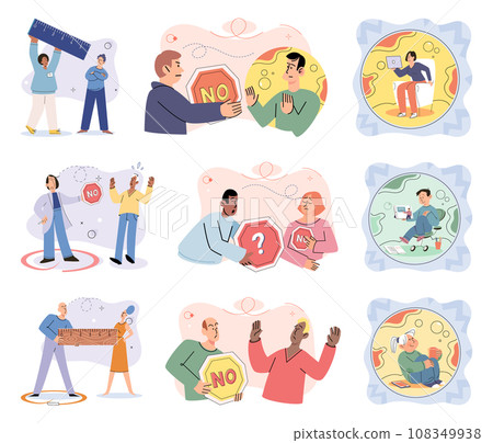 Personal space vector illustration.... - Stock Illustration [108349938 ...