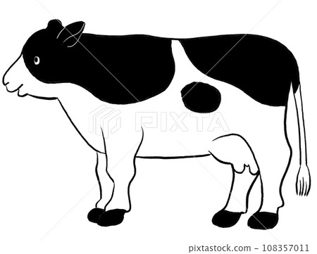 Simple illustration of a cow - Stock Illustration [108357011] - PIXTA
