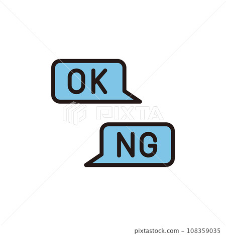 OK 和 NG 圖標-插圖素材 [108359035] - PIXTA圖庫