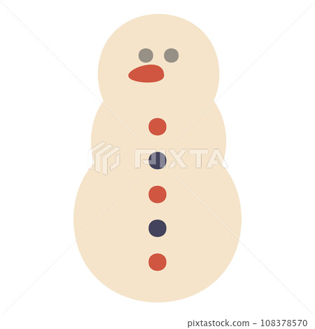 simple and cute snowman - Stock Illustration [108378570] - PIXTA