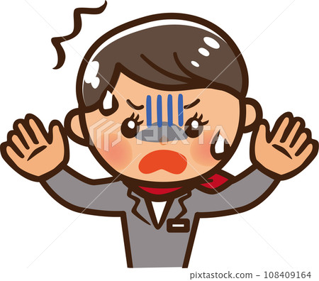 Illustration of a female crew stopping people - Stock Illustration ...