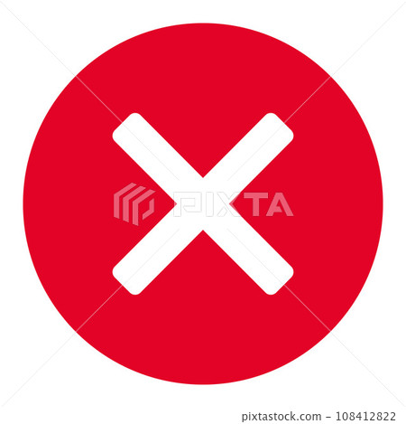 close button - x in circle, red cross icon...-插圖素材 [108412822] - PIXTA圖庫
