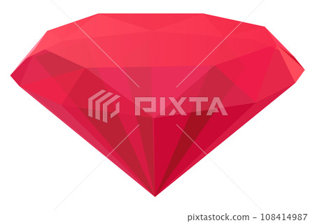 Gem ruby vector illustration - Stock Illustration [108414987] - PIXTA