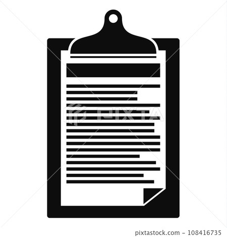 Check paper tax icon. Simple illustration of... - Stock Illustration ...