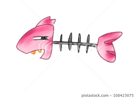 cute fish bones - Stock Illustration [108423075] - PIXTA