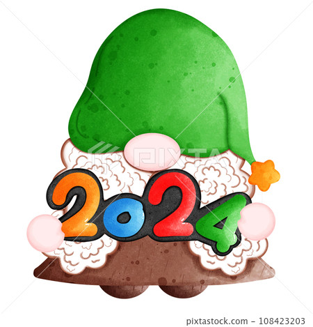 Gnome happy new year - Stock Illustration [108423203] - PIXTA