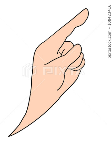 Hand pointing upwards to the right shoulder 1 - Stock Illustration ...
