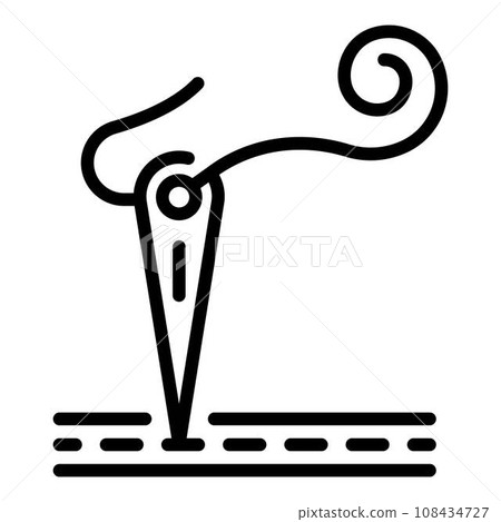 Needle icon. Outline needle vector icon for web... - Stock Illustration ...
