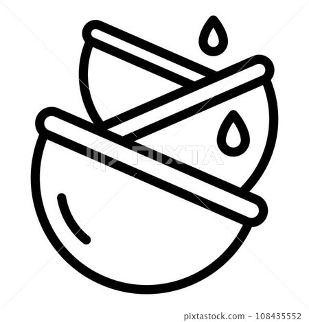 Restaurant dirty dishes icon. Outline... - Stock Illustration ...