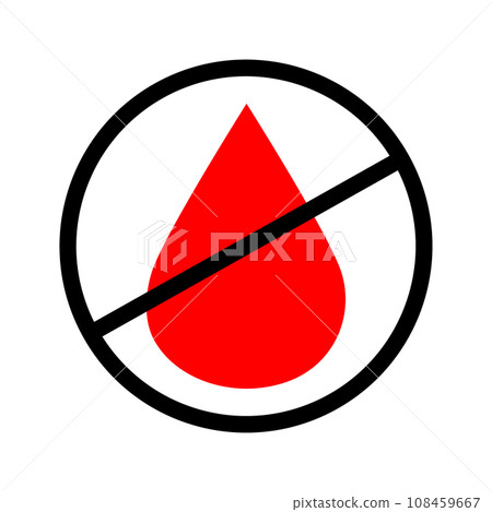 A label depicting the refusal of blood... - Stock Illustration ...