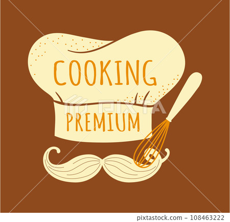 Cook logo. Restaurant kitchen emblem. Premium... - Stock Illustration ...