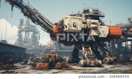 Rocket assembly plant. Rocket manufacturer.... - Stock Illustration ...