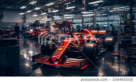 Formula 1 assembly plant. Formula 1... - Stock Illustration [108468508 ...