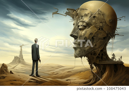 illustration of abstract world in style of... - Stock Illustration ...