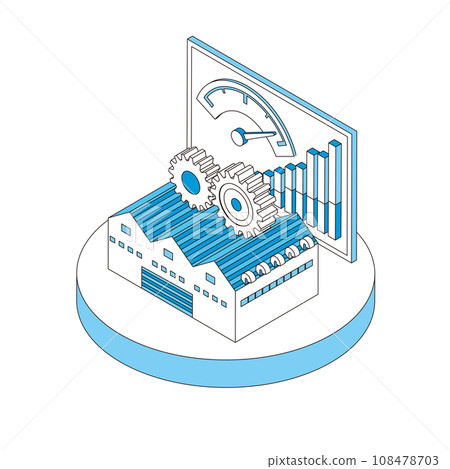 提高開工率的工廠示意圖-插圖素材 [108478703] - PIXTA圖庫