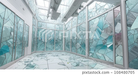 broken glass room - Stock Illustration [108480705] - PIXTA