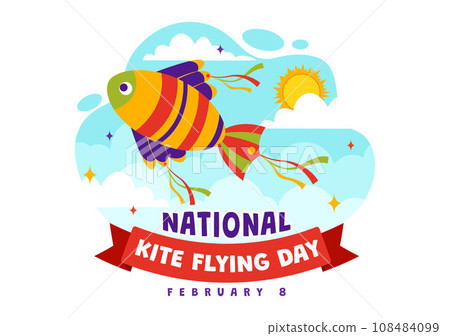 National Kite Flying Day Vector Illustration on... - Stock Illustration ...