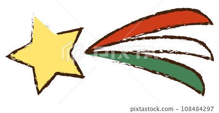 Illustration material shooting star hand drawn - Stock Illustration ...