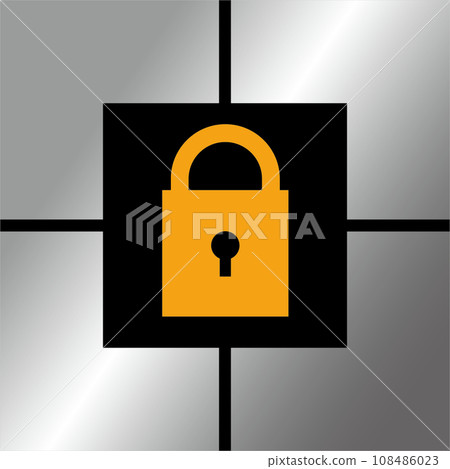 Security mark represented by a key surrounded... - Stock Illustration ...