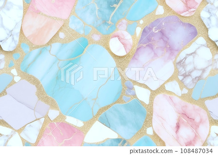 pastel colored marble wallpaper - Stock Illustration [108487034] - PIXTA