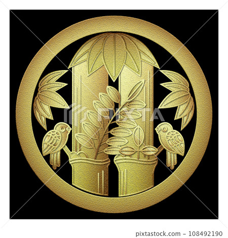 The family crest ``Maruni Torii Sasa'' is... - Stock Illustration ...