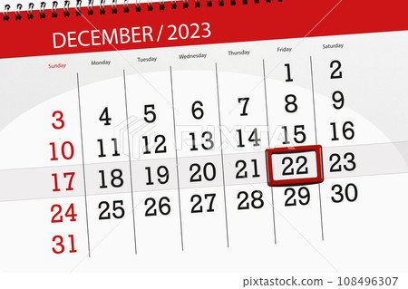 Calendar 2023, deadline, day, month, page,... - Stock Illustration ...