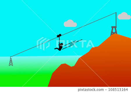 Zip line - Stock Illustration [108513164] - PIXTA