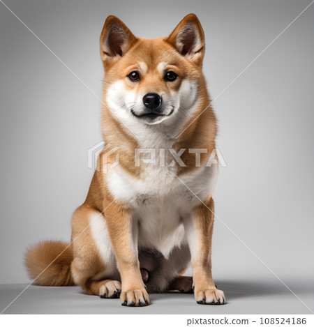 Shiba Inu from an angle that shows the whole body - Stock Illustration ...