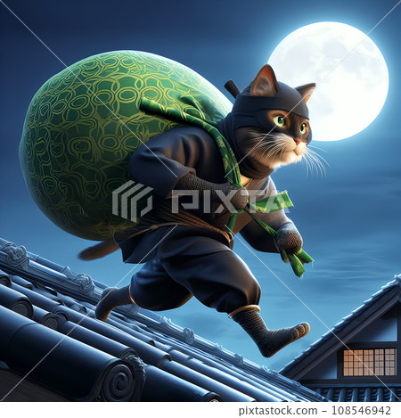 A thief cat - Stock Illustration [108546942] - PIXTA