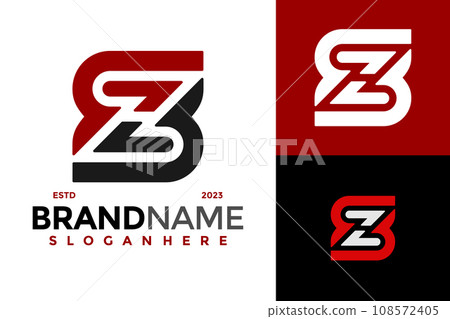 Letter Z and H Monogram Logo design vector... - Stock Illustration ...