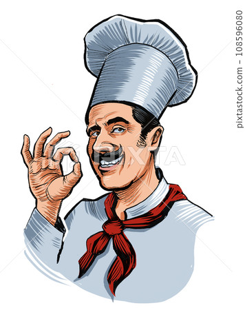 Italian Chef Drawing Culinary Clipart Italian Chef Holding Cooked