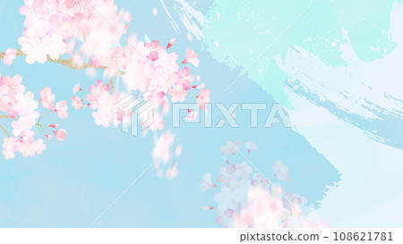Refreshing spring Japanese style background - Stock Illustration ...