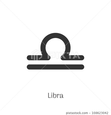 Libra zodiac sign isolated on white background - Stock Illustration ...
