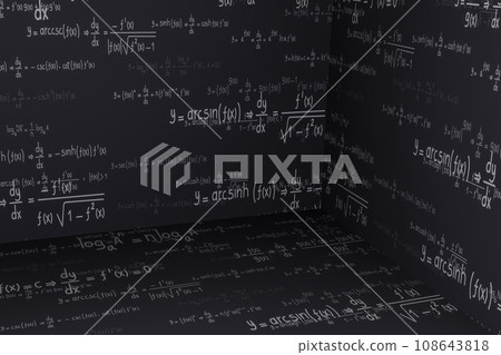 3d background of equations and formulas for... - Stock Illustration ...