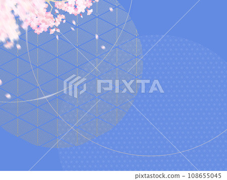 Simple Japanese style background with cherry... - Stock Illustration ...