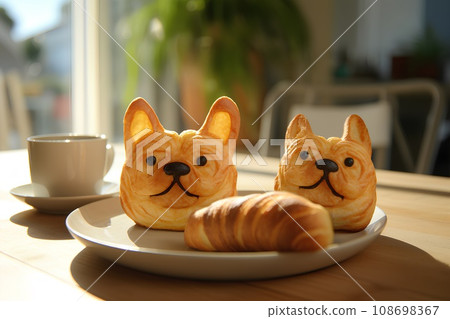french bulldog bread - Stock Illustration [108698367] - PIXTA