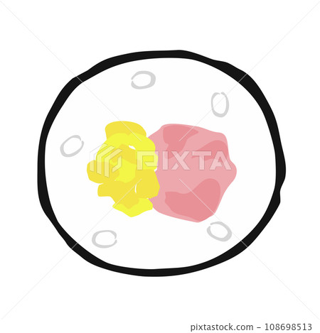 Cross-sectional illustration of thin sushi... - Stock Illustration ...
