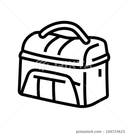 lunch box bag school line icon vector illustration - Stock Illustration ...