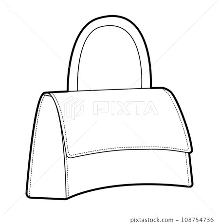 Hourglass Small Tote Bag silhouette bag....-插圖素材 [108754736] - PIXTA圖庫