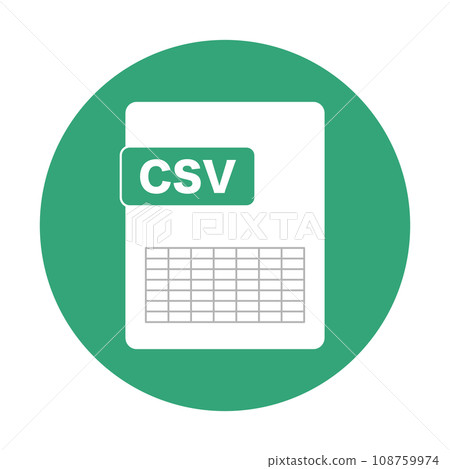 CSV 檔案圖示圓圈-插圖素材 [108759974] - PIXTA圖庫