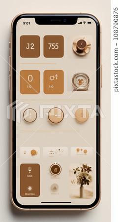 Stylish iPhone screen photo - Stock Illustration [108790876] - PIXTA