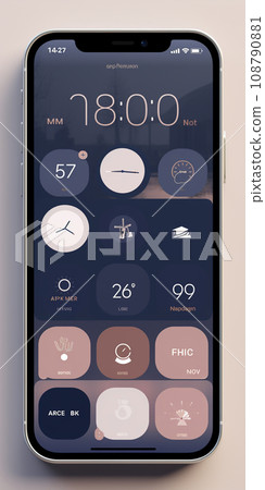 Stylish iPhone screen photo - Stock Illustration [108790881] - PIXTA