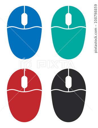 Mouse icon 4 color set C - Stock Illustration [108798859] - PIXTA